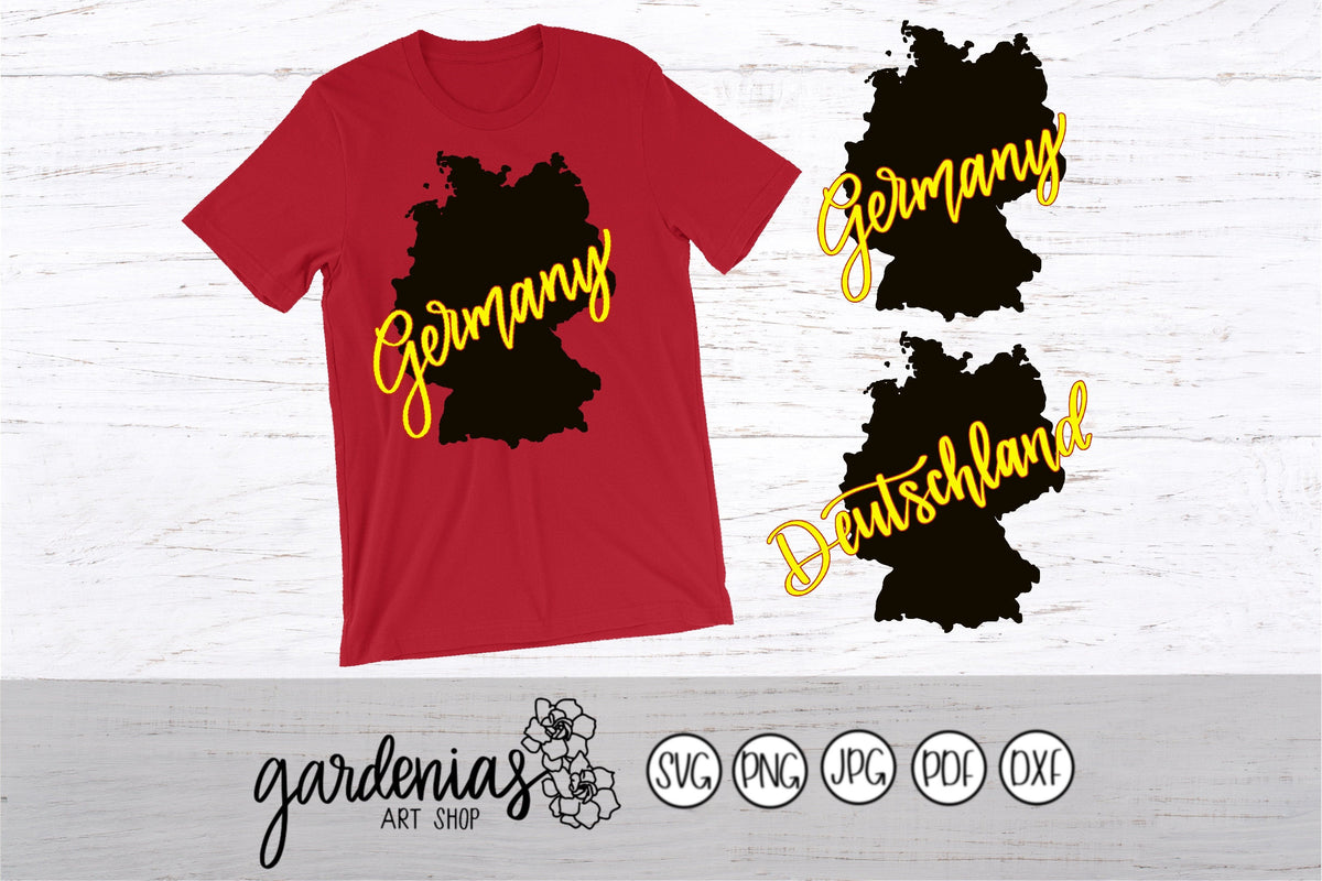 Germany Map SVG Cut File – Gardenias Art Shop