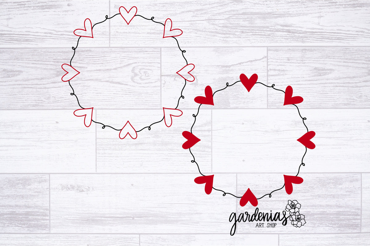Heart Frame SVG Cut File – Gardenias Art Shop